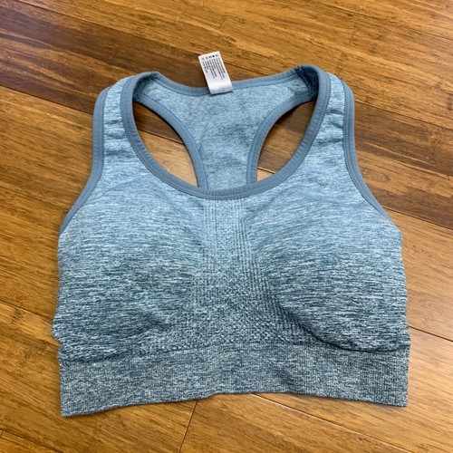 90 Degree by Reflex Sports Bra Womens Size Small Gray Padded Seamless ...