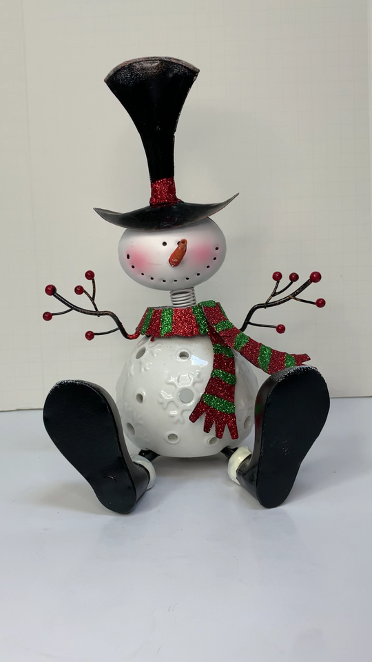 Pier 1 Imports Spring Bobble Head Tealight Candle Holder Ceramic Metal ...