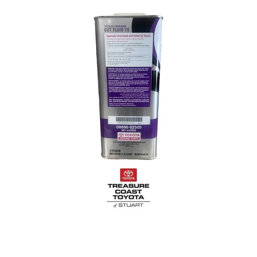 OEM GENUINE TOYOTA CVT FE TRANSMISSION FLUID OIL 4LITERS 08886-03005 ...