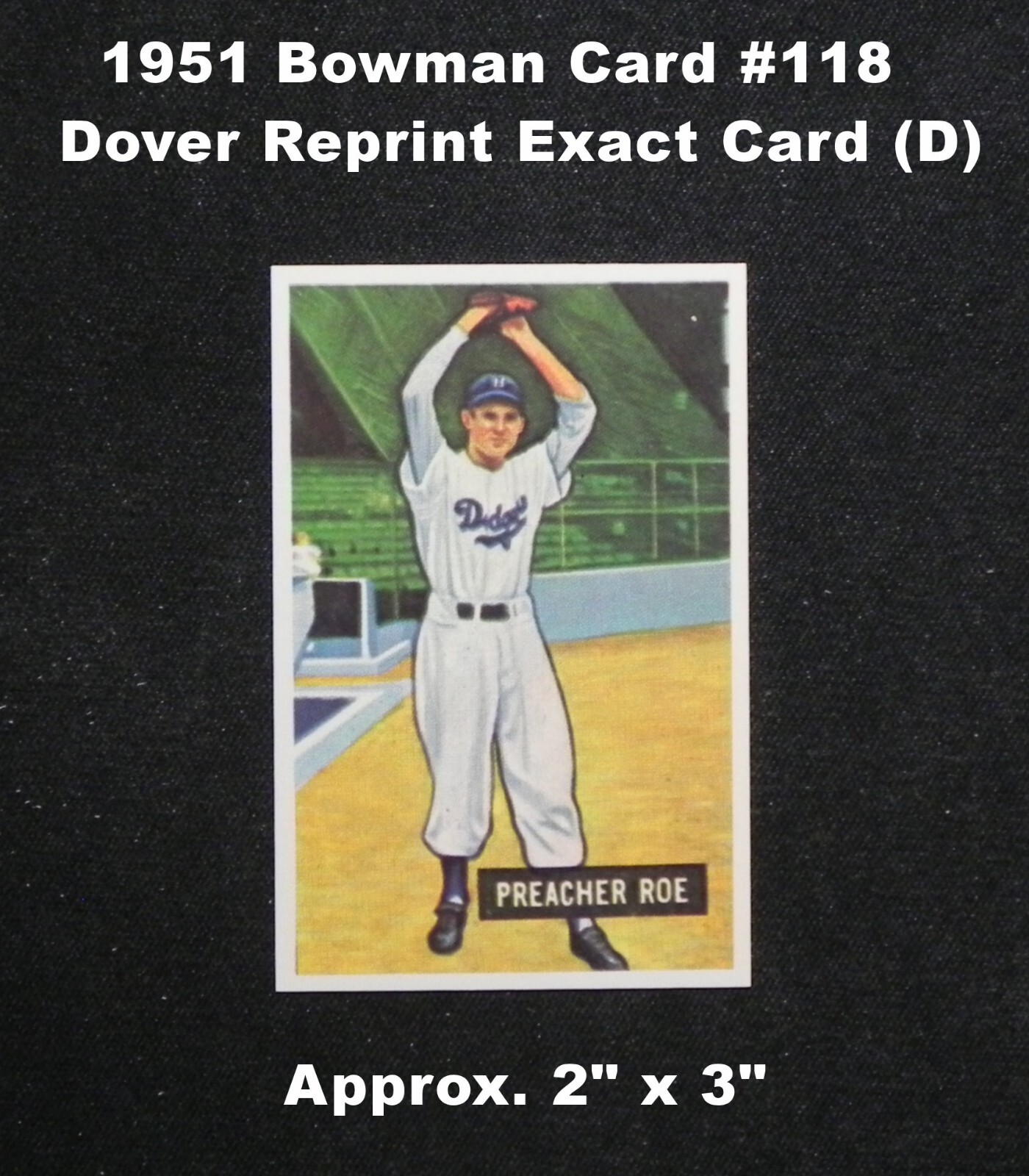 PREACHER ROE Dover Reprint of 1951 Bowman Card #118 _ Exact Card (D) | eBay