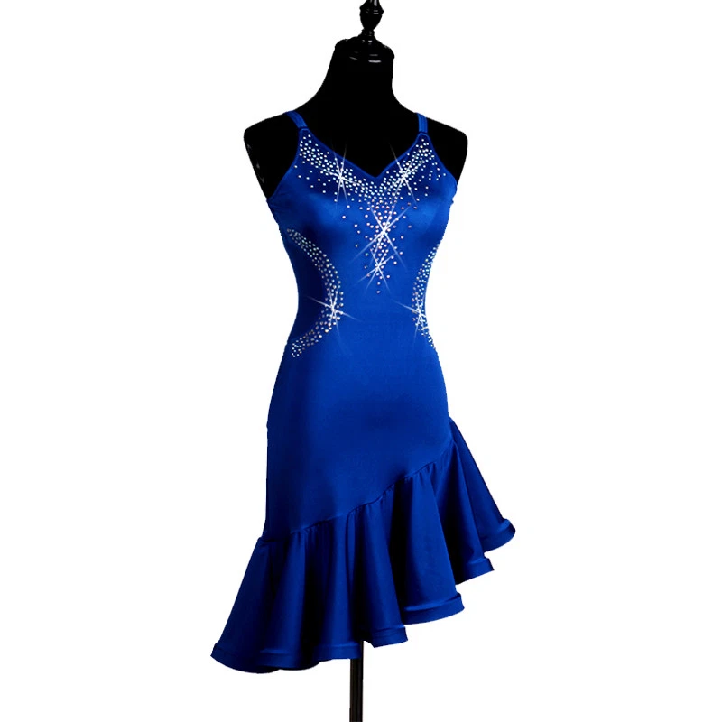 Blue Latin Dance Dresses