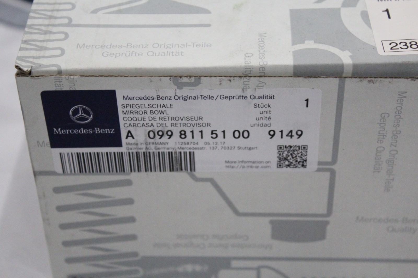Genuine Mercedes-Benz W205 C-class LH Mirror Painted Housing ...