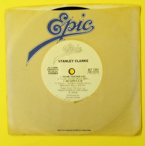 STANLEY CLARKE SCARCE 1980 WHITE LABEL DEMO 45 ORIGINAL SLEEVE RETURN ...