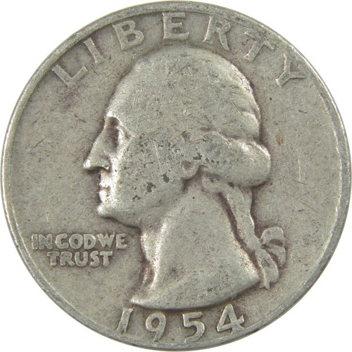 1954 D Washington Quarter VG Very Good Silver 25c Coin | eBay