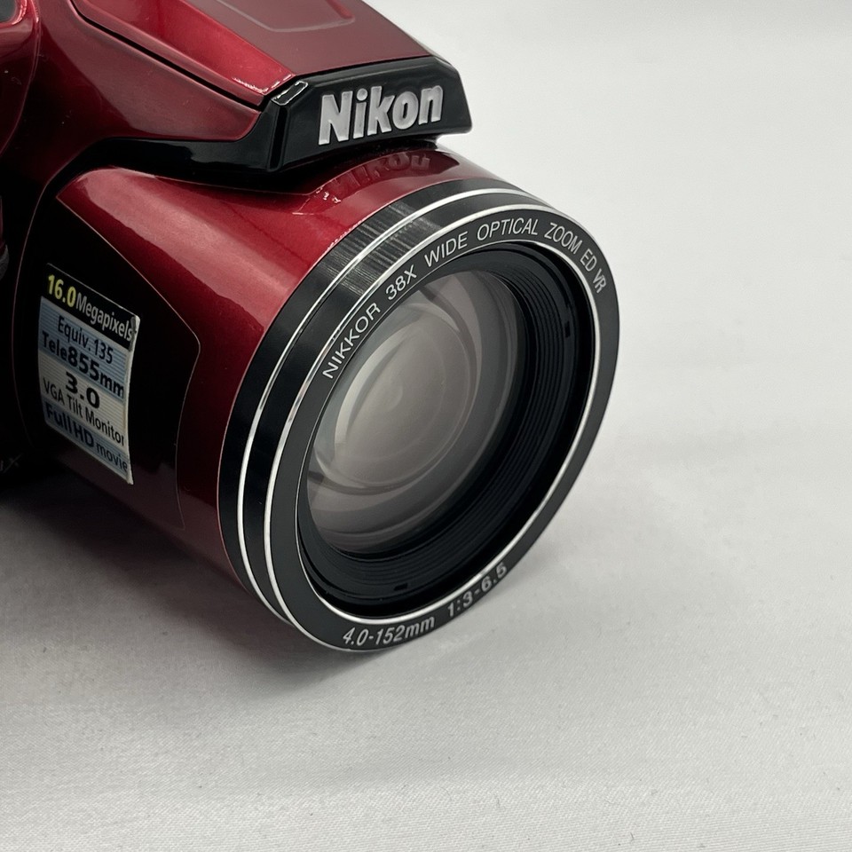 Nikon COOLPIX L840 16 MP Digital Compact Camera 38X Zoom - Red ...