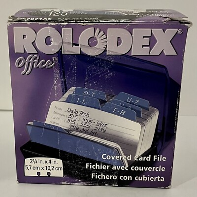 Rolodex Covered Card File Holder Address Telephone Number D67071AS 125 ...