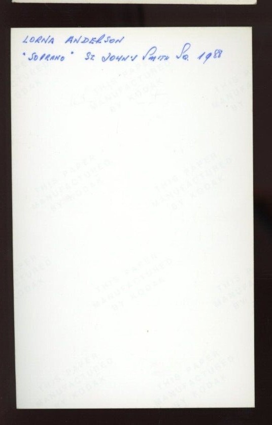 Autographed 3.5x5.4 Photo Lorna Anderson Scottish soprano noted Baroque ...