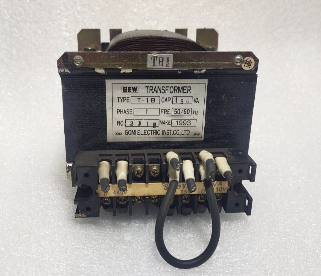 Gomi Electric Inst.Co.Ltd.Gew Transformer T-1B 150VA Phase 1 50/60Hz ...