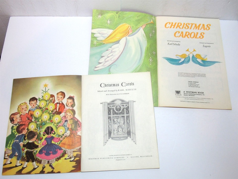 Lot 3 Vtg Whitman Christmas Carols Piano Songbooks 1952 1957 1969 Karl ...