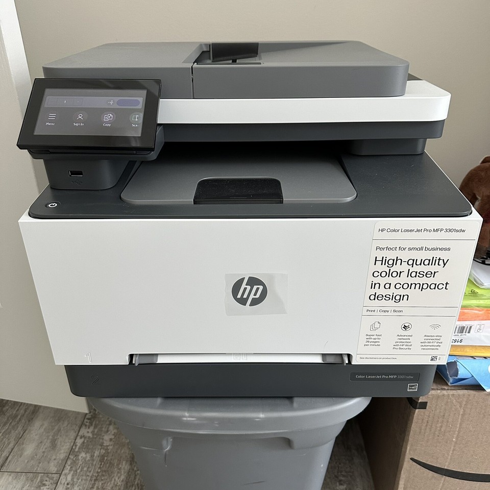 HP LaserJet Pro MFP 3301sdw Wireless Color All-in-One Laser Printer ...