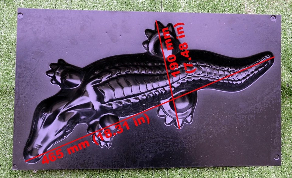 Concrete Mold Crocodile Decorativ Casting Cement Gator Alligator 1 ...