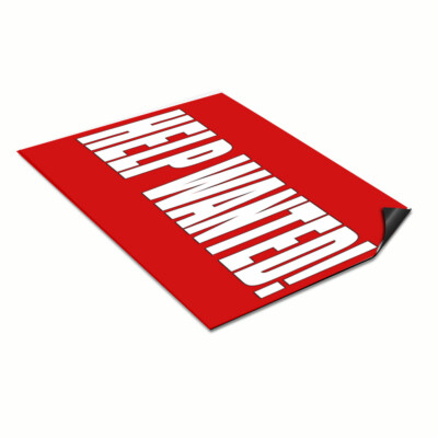Car Magnet Set of 2 Help Wanted Red Car Advertising Industrial Sign | eBay