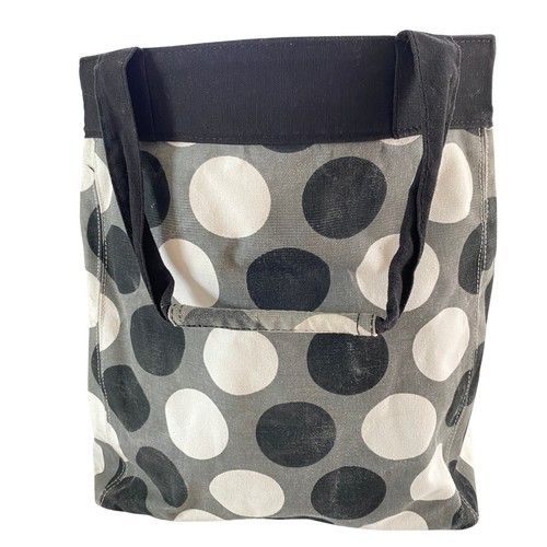 THIRTY ONE Black and gray polka dot two handle tote bag Size 14 X 11 X ...