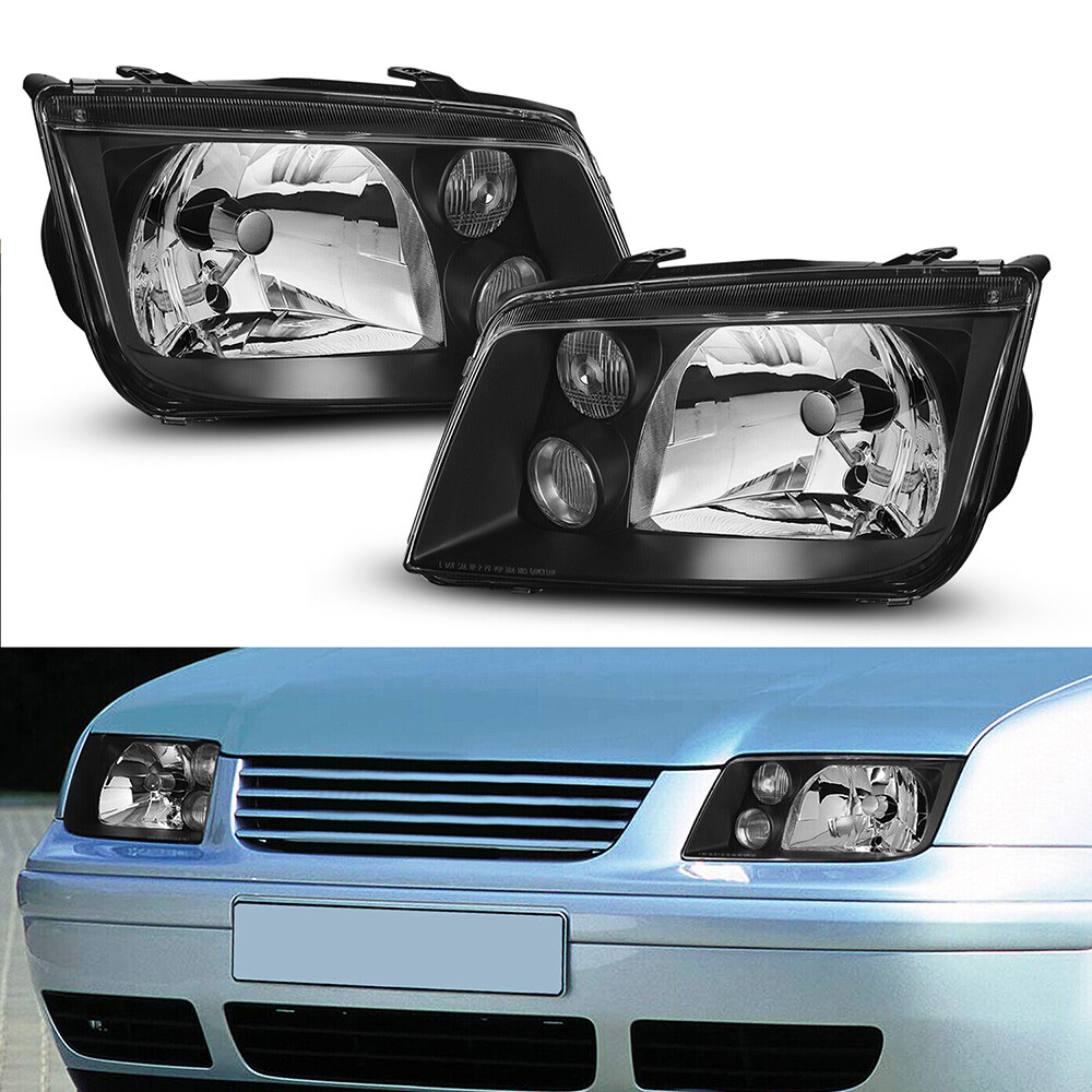 Pair Fit For 1999-2005 Volkswagen Jetta Bora Headlights Front Headlamps ...