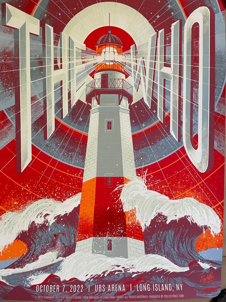 THE WHO Long Island Tour Poster 2022 concert NY hits back | eBay