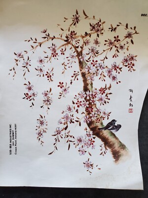 Vintage Lot of 7 Large Flowering Tree Branch Decals for Ceramics 7-8 ...