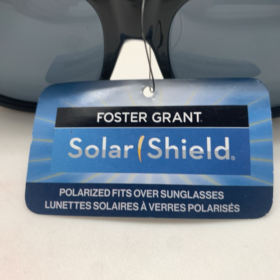 Foster Grant Solar Shield Sunglasses Fits Over FO-037 BLK SMK POLARIZED ...