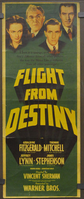 FLIGHT FROM DESTINY 1941 ORIGINAL 14X36 MOVIE POSTER GERALDINE ...