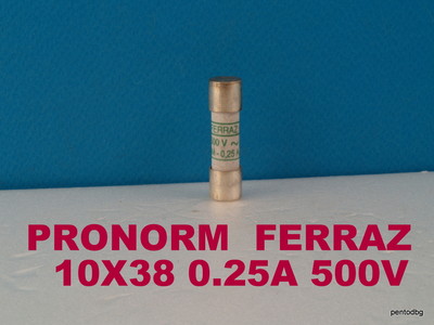 10 PCS FERRAZ PRONORM FUSE aM 10X38 0.25 A 500V OLD STOCKS IN ORIGINAL ...