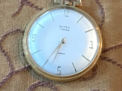 Rutex Pocket Watch with Chain ~ 17 Jewels ~ Large 40mm Across ...