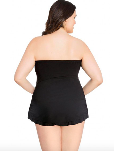 Profile by Gottex Black Swimdress One-Piece Swimsuit Women's Plus Size ...