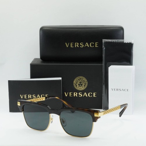 VERSACE VE4447 108/87 Havana/Dark Gray 55-17-145 Sunglasses New ...