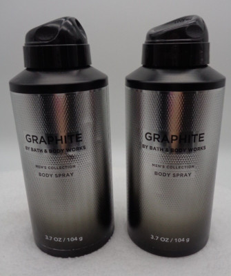 2 X Bath & Body Works GRAPHITE Body Spray For Men Men's Collection 3.7 ...