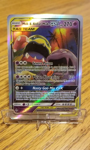 Muk & Alolan Muk GX Tag Team Alt Art 197/214 Unbroken Bonds **See ...