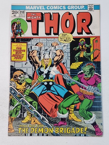 The Mighty Thor 213 Marvel Comics Bondage Cover Bronze Age 1973 | eBay