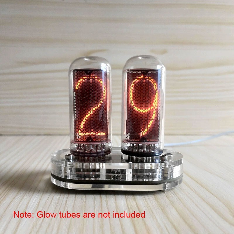 IN18 Nixie Tube Timer Acrylic Base 5V Type-C for IN18 Glow Tube 2-bit ...