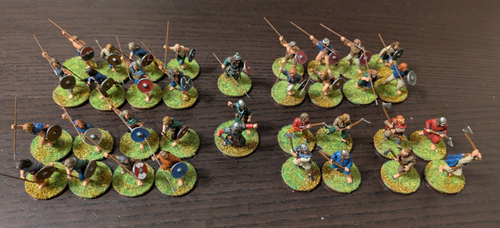 28mm Irish Dark Age Warband (Saga, Footsore Miniatures, Lion Rampant ...
