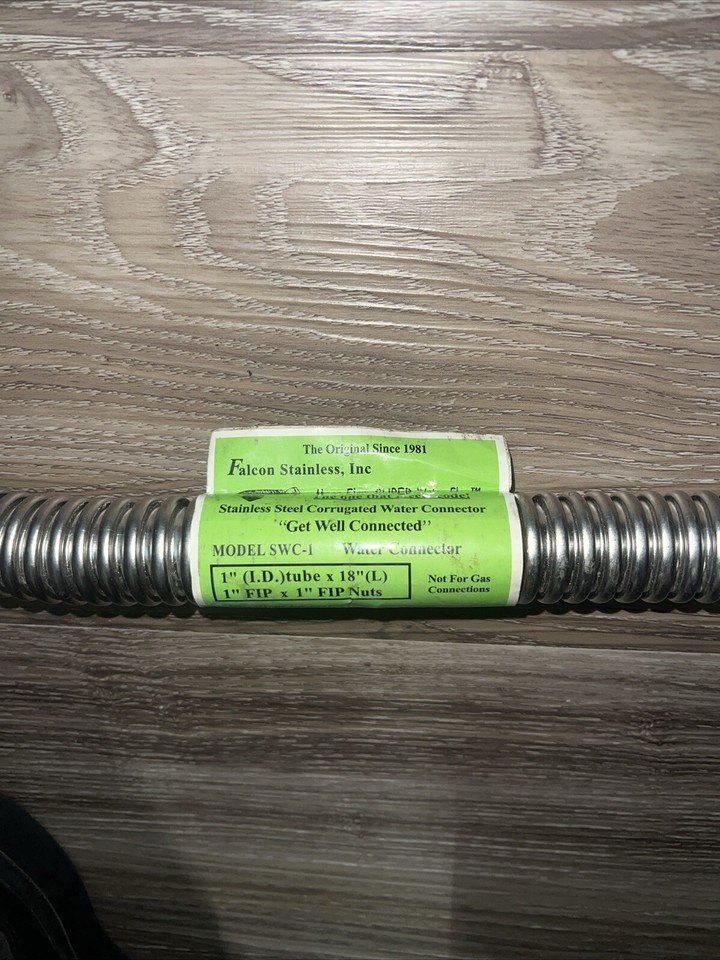 Falcon SWC-1" x 18" Stainless Flex Tube Connector for Water Heater ...