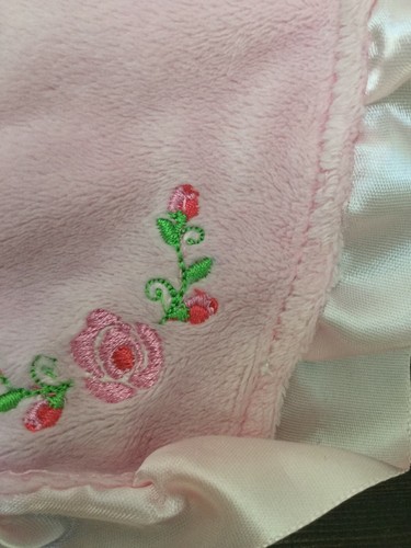 Stepping Stones Baby Lovey Pink Plush Teddy Bear Satin Ruffle Trim ...