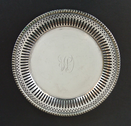 Antique Meriden B Company Silverplate Reticulated 7" Serving Plate | eBay