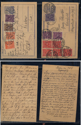 Germany 2 postal cards with added stamps | eBay