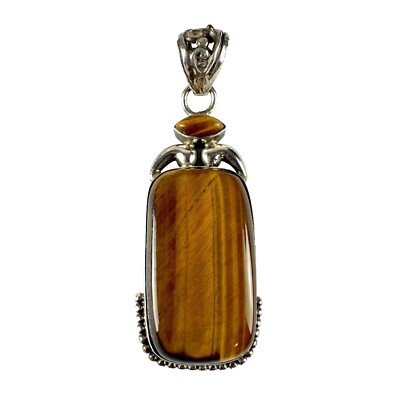 Sterling Silver Tiger's Eye Pendant | eBay