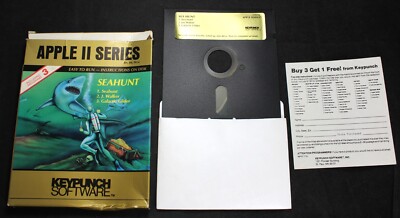 1987 Seahunt (3) PC Video Game Set w/ Box by Keypunch Software - For ...