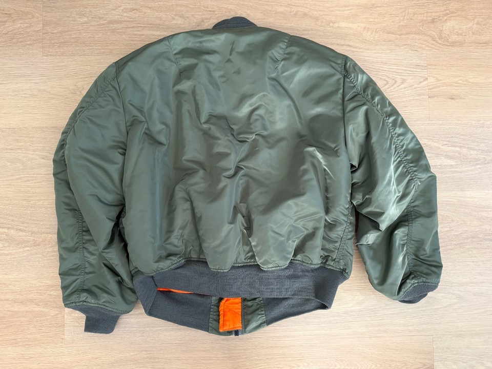 Vintage 90s Alpha Industries MA-1 Flyer's Bomber Jacket 2XL USA Green ...