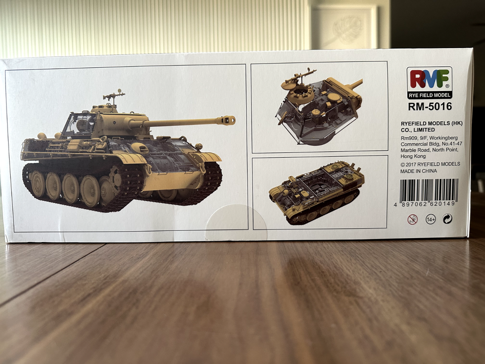 Rye Field Model Panther Ausf. G Full Interior Clear Turret/Upper Hull ...