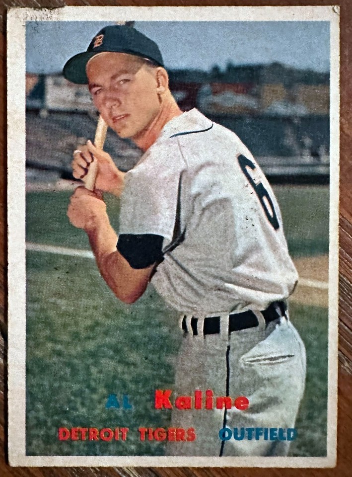 AL KALINE Vintage Lot 4 Baseball Cards Good (see pics) 1957, 67, 73, 74 ...
