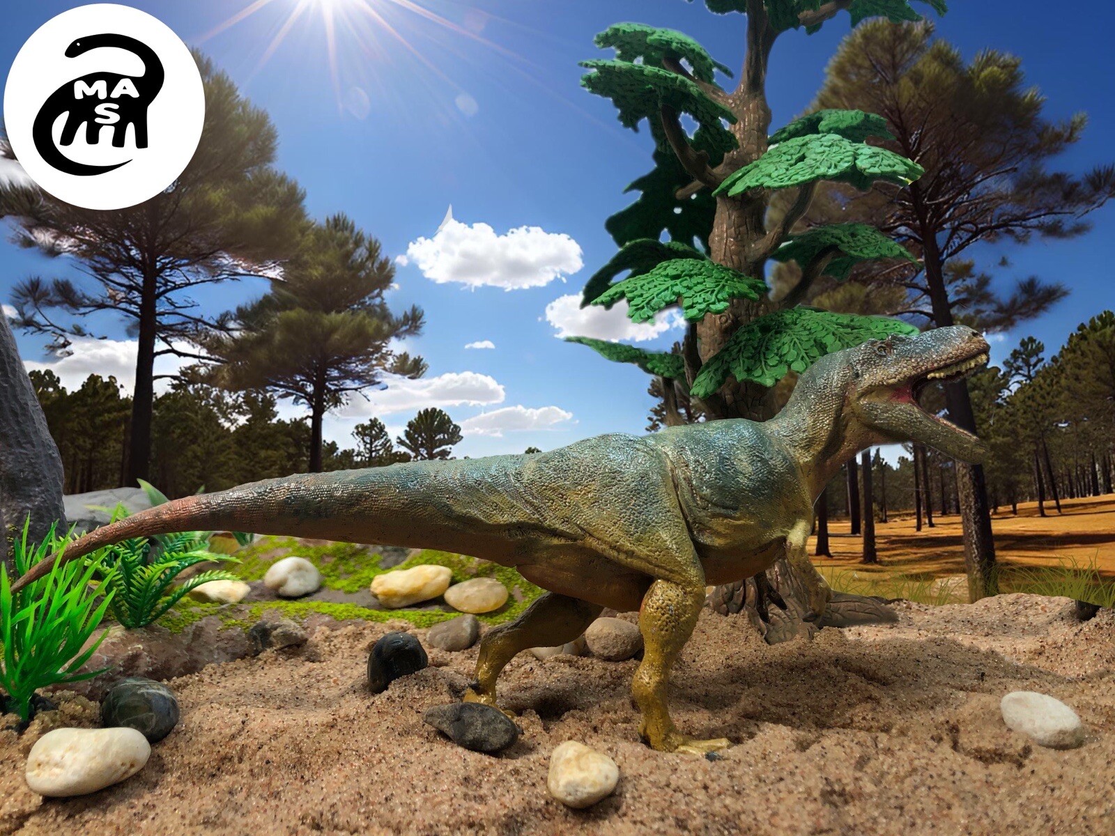 DEFECTIVE Repainted Safari Ltd Forest Daspletosaurus Figure Custom Dino ...