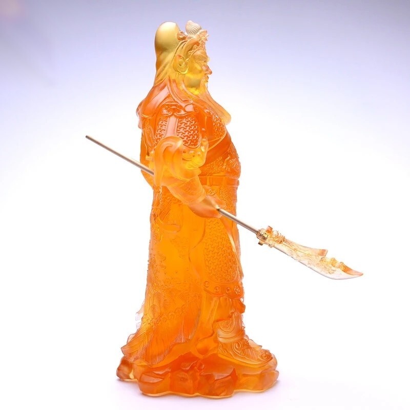 8" Chinese Liu Li Guan Yu Statue Warrior God Guan Gong Enshrinement | eBay