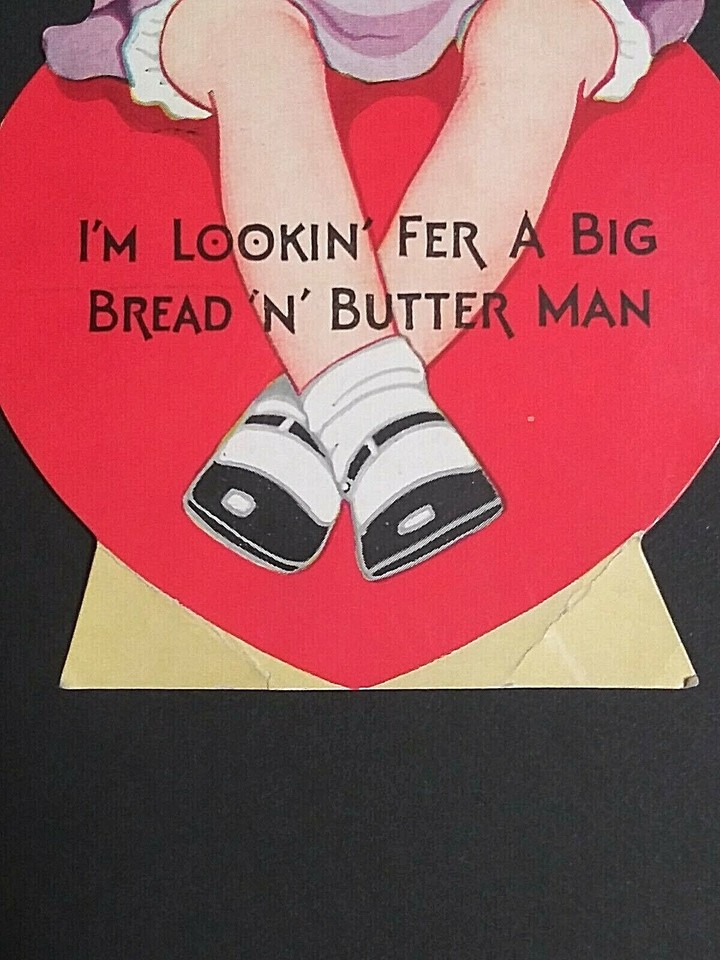 Carrington Die Cut Mechanical Girl Bread Butter Man Valentines Day Card ...