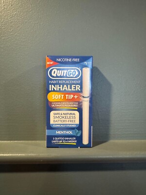 QuitGo Stop Smoking Smokeless & Vaporless Inhaler Soft Tip -- 1 Inhaler ...