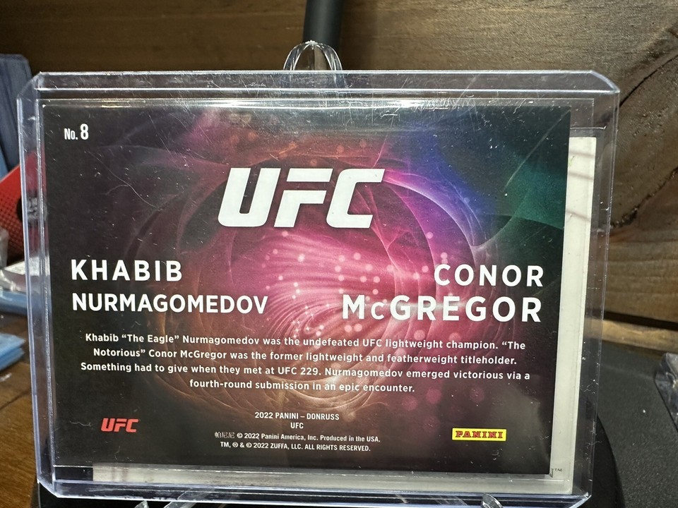 2022 DONRUSS UFC KHABIB NURMAGOMEDOV/CONOR MCGREGOR DUOS GOLD SP 02/10 ...