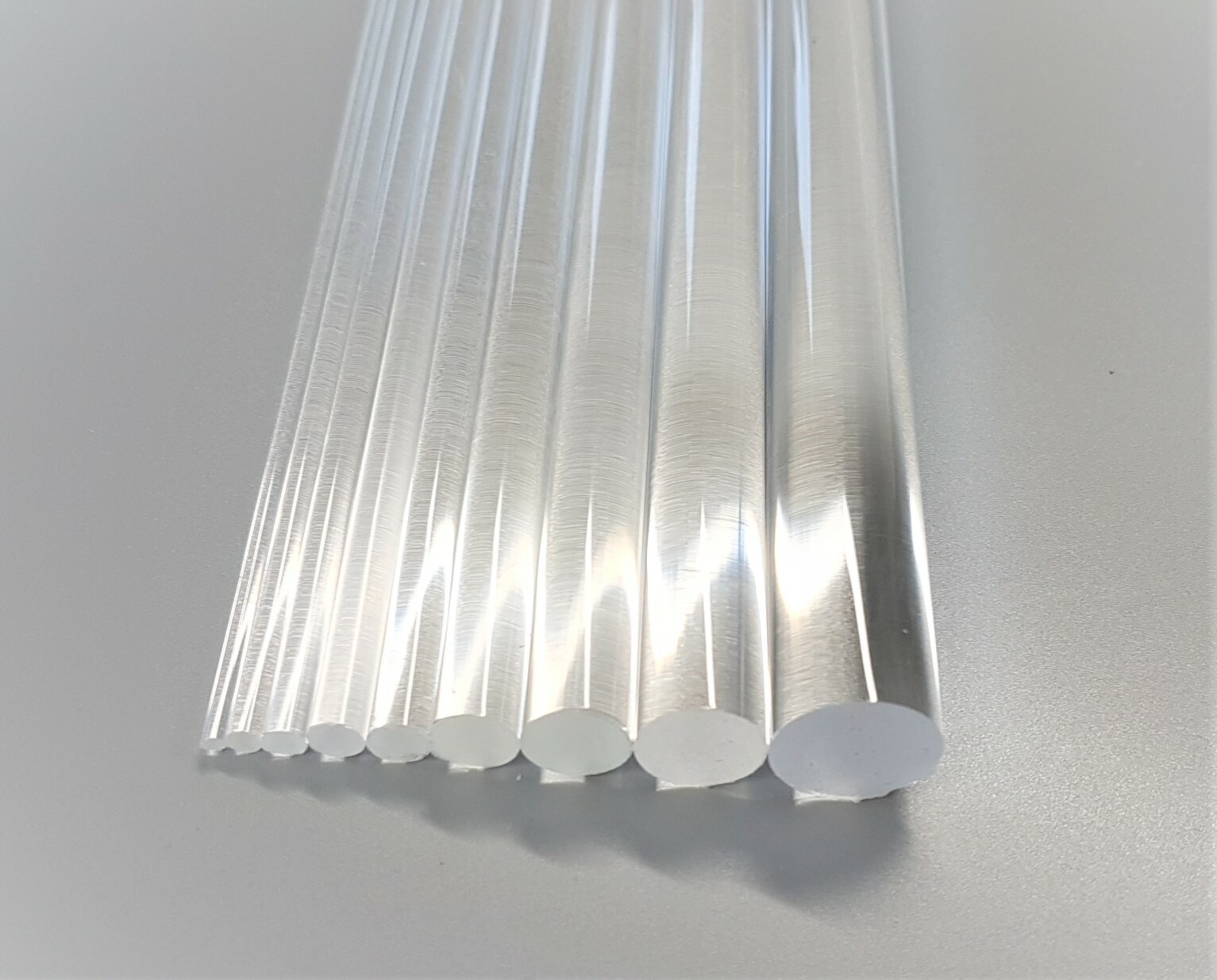 Plastics Rods Round Clear Solid Acrylic - 2 3 4 5 6 8 10 12 & 15mm ...