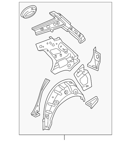 Genuine Volkswagen Inner Side Panel 5G4-809-604 | eBay