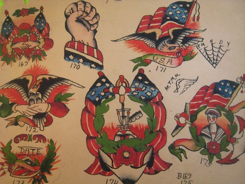 Vintage C. 1930 original ' RANDY WEBB ' tattoo flash, HAND-PAINTED ...