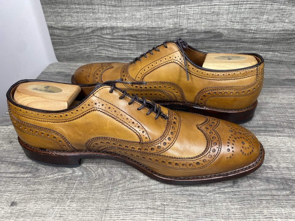 Allen Edmonds McAllister Port Washington Bench Welt Wingtip Brown Dress ...