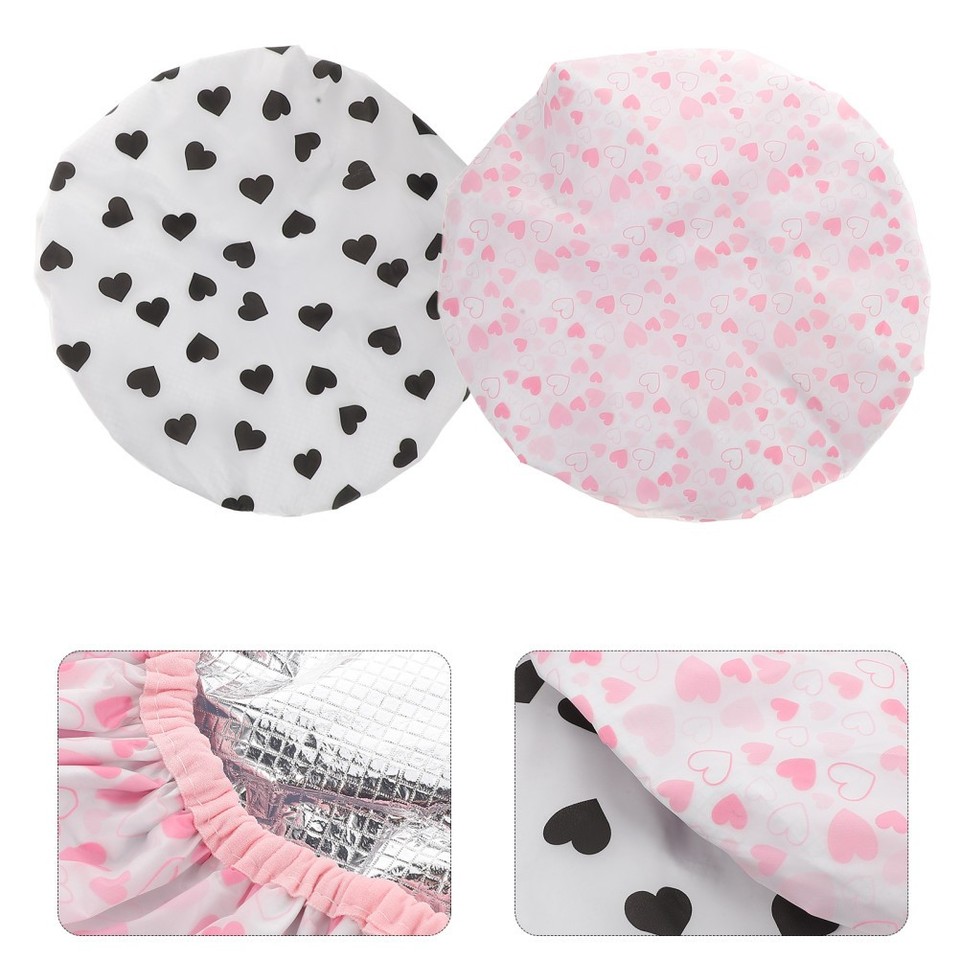 2 Pcs Deep Conditioning Cap Waterproof Bath Baking Oil Hair Caps | eBay ...